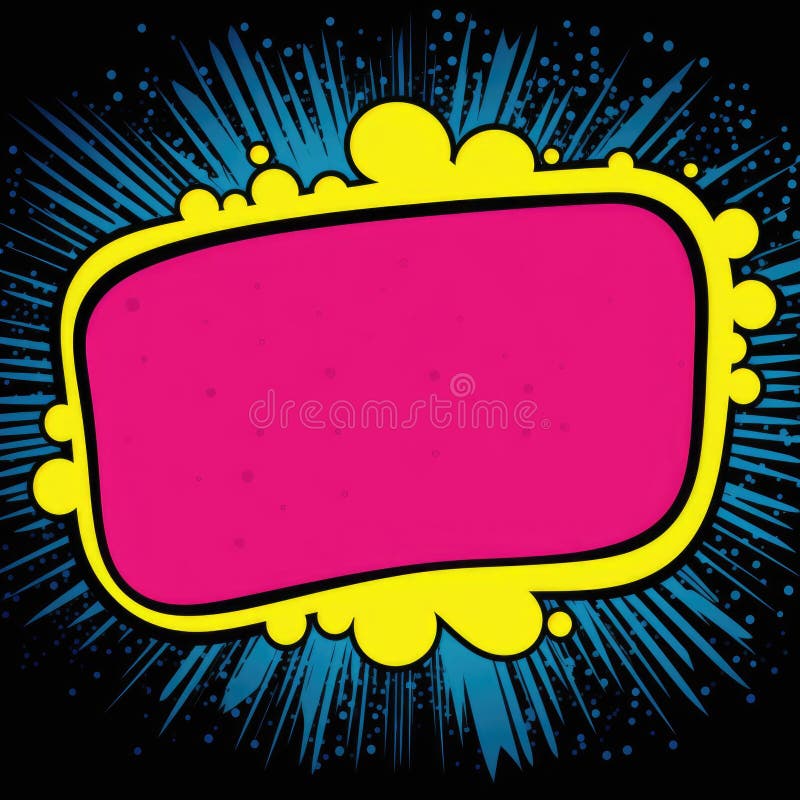 Explosive Pop Art Speech Bubble Stock Illustration - Illustration of ...