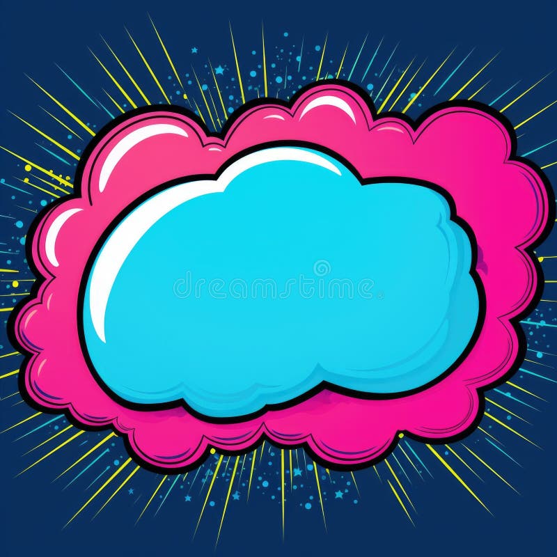 Explosive Pop Art Speech Bubble Stock Illustration - Illustration of ...