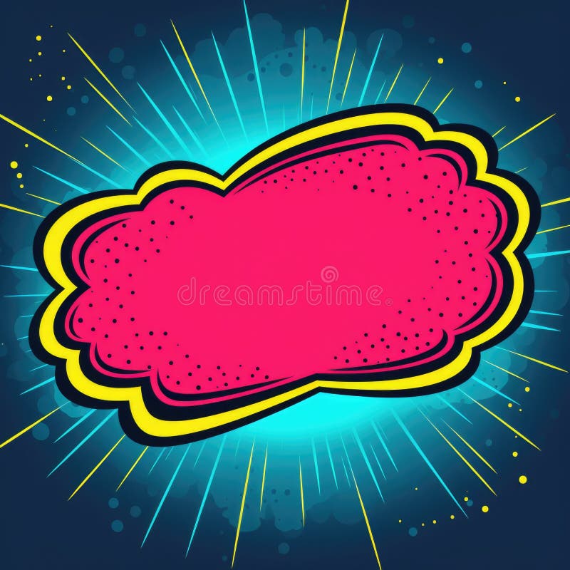 Explosive Pop Art Speech Bubble Stock Illustration - Illustration of ...