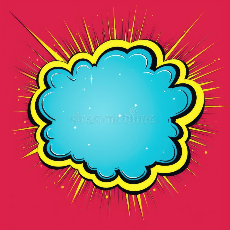 Explosive Pop Art Speech Bubble Stock Illustration - Illustration of ...
