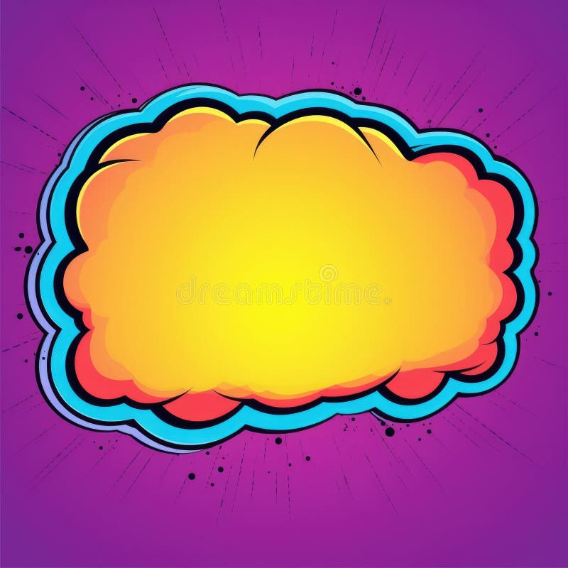 Explosive Pop Art Speech Bubble Stock Illustration - Illustration of ...