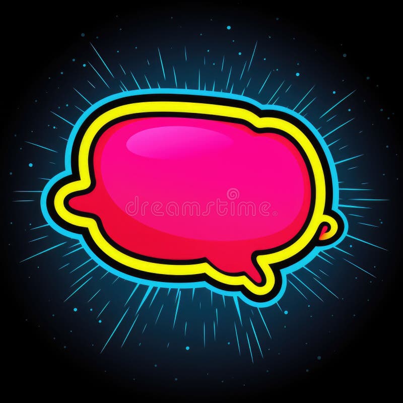 Explosive Pop Art Speech Bubble Stock Illustration - Illustration of ...