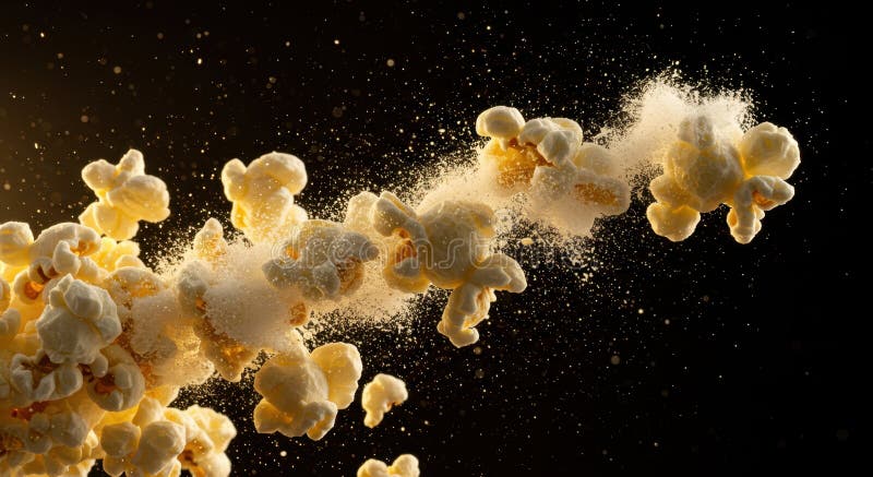 Burst Delicious Popcorn Black Background Stock Photos - Free & Royalty ...