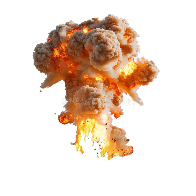 Explosive Power, Fiery Blast on Transparent Background Stock ...