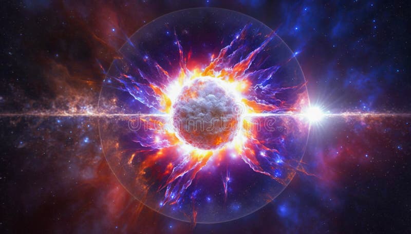 The Explosive Power of a Supernova in Space with Stars and Galaxies ...