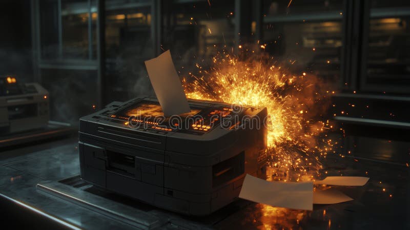 Explosive Printer Malfunction Sparks Chaos in Office Technology Scene ...