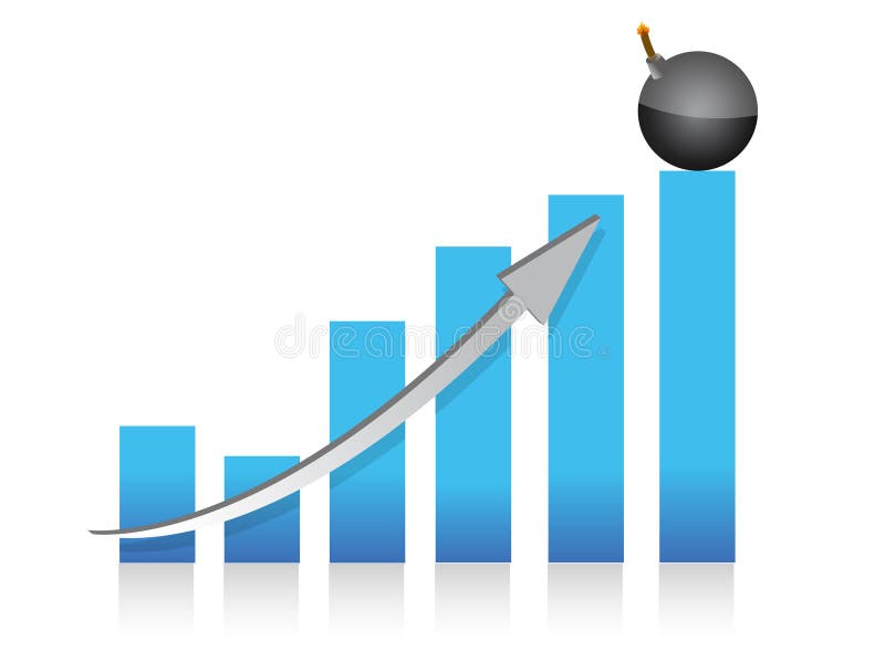 Explosive Profits Graph Illustration Design Stock Vector - Illustration ...
