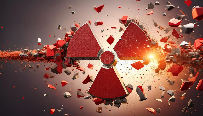 Explosive Radiation Warning Sign Fragmentation Stock Illustration ...