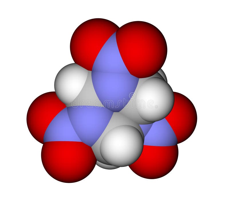 Explosive RDX (hexogen, Cyclonite) Stock Illustration - Illustration of ...