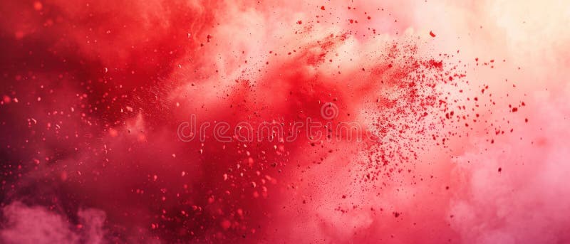 Explosive Red Smoke Plume Bursting into the Air Stock Illustration ...
