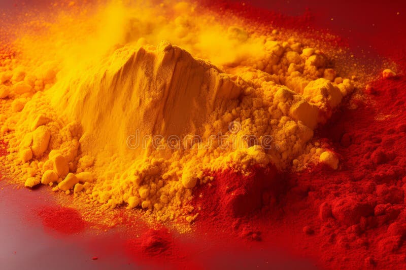 Explosive Red Yellow Powder Explosion. Generate Ai Stock Image - Image ...