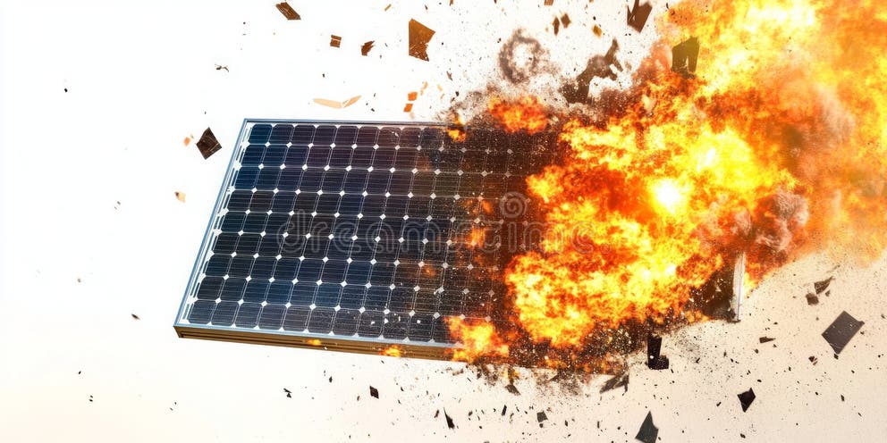 An Explosive Representation of Solar Energy. the Image Features a Solar ...