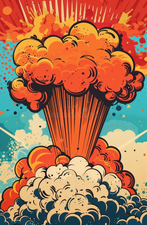 Explosive Retro Comic Book Style Blast Stock Illustration ...