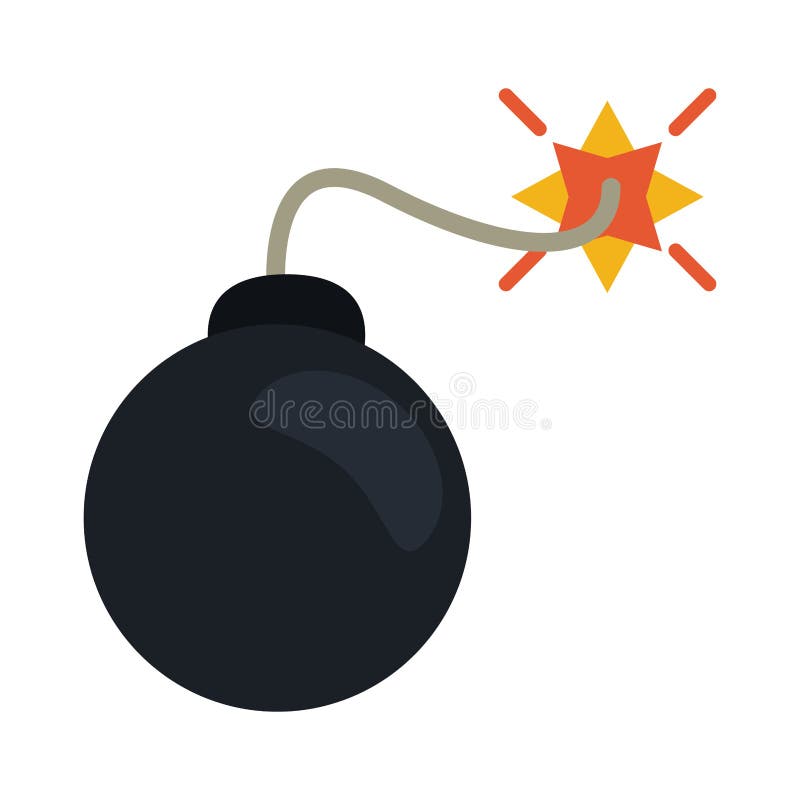 Explosive Round Bomb Symbol Stock Vector - Illustration of alarm ...