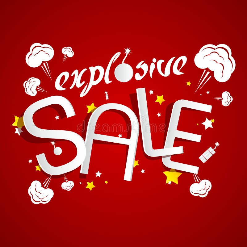 Explosive Sale stock vector. Illustration of arrival - 33977246