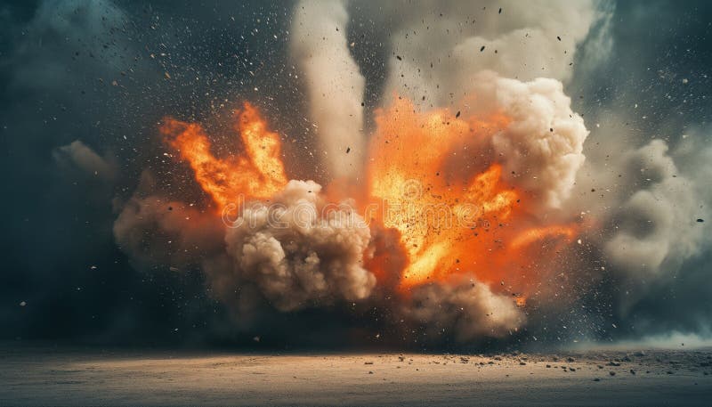Explosive Scene Featuring Fire Stock Photo - Image of eruption, embers ...