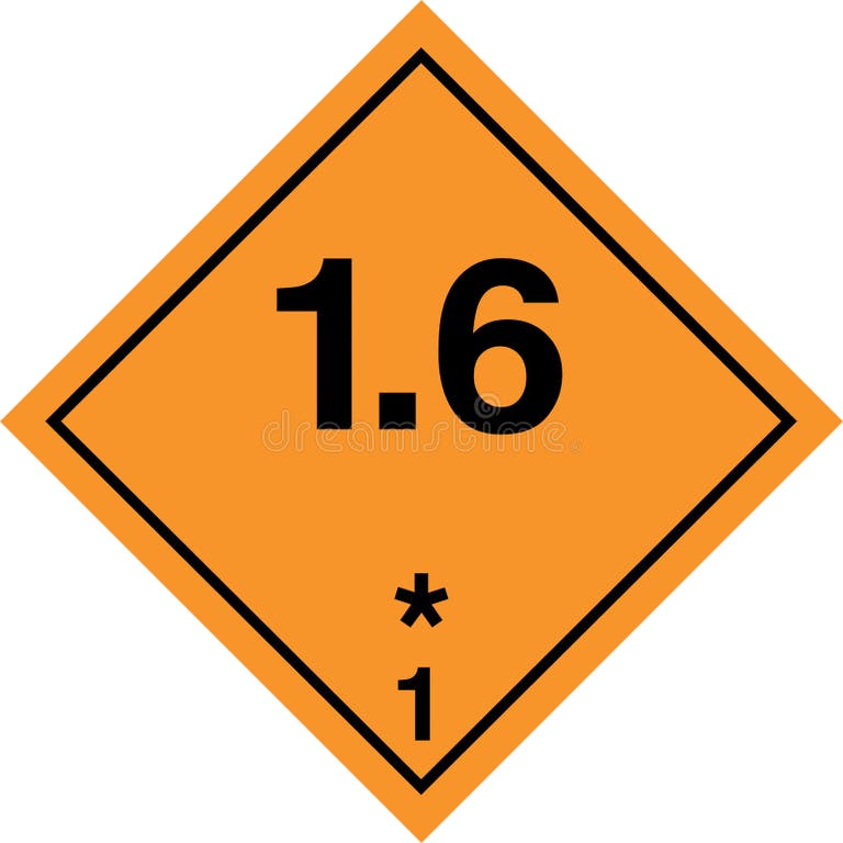 Explosive Sign Class 1 Division 1.6 - Vector Stock Vector ...