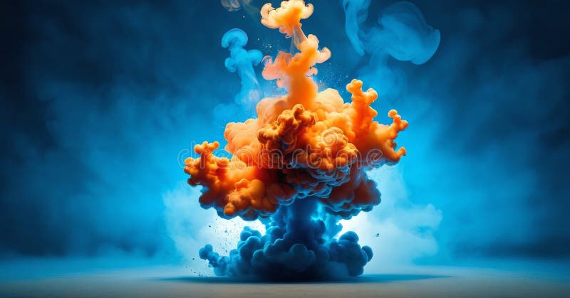 Explosive Sky Dance in Warm Tones Stock Photo - Image of dramatic ...
