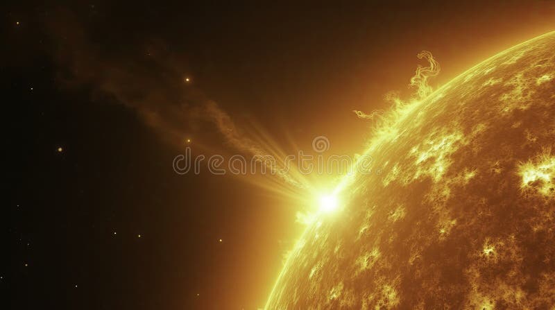 Explosive Solar Flare Erupting from the Sun S Surface in Deep Space ...