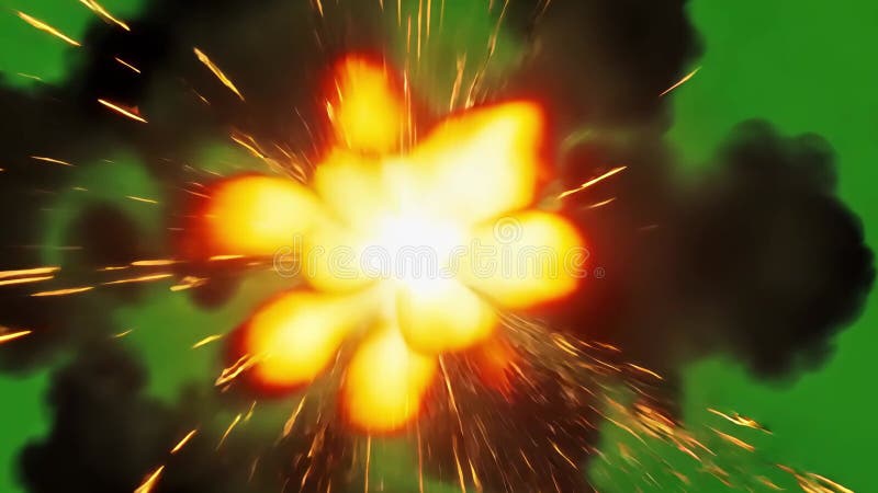 Explosive Spectacle Creates Breathtaking Fireball Against a Vivid Green ...