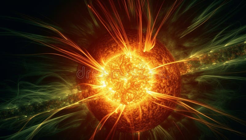 Explosive Spiral of Multi Colored Spheres in Futuristic Galaxy Backdrop ...