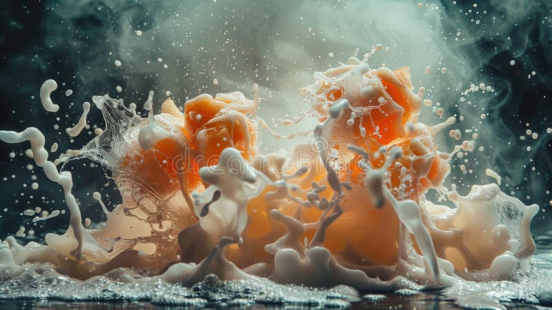 Explosive Splash of Liquid and Fruit Stock Image - Image of refreshing ...