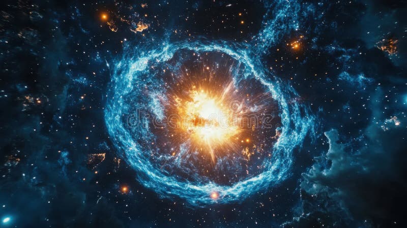 Explosive Supernova Event in Deep Space Galaxy Captured with Vibrant ...