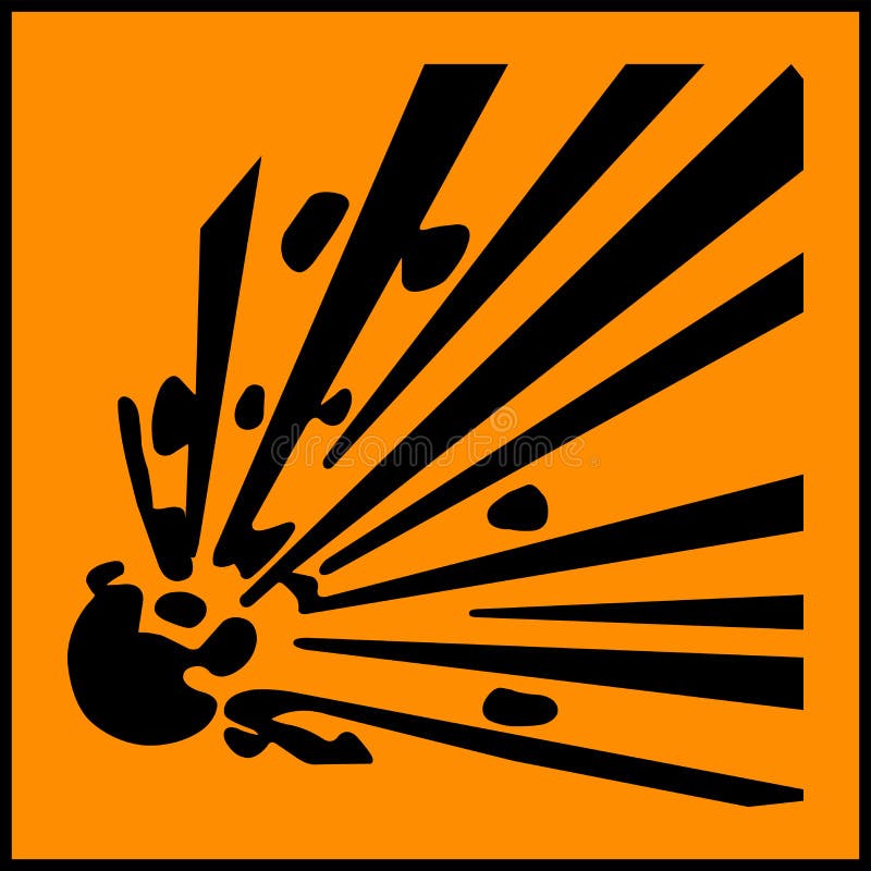 Explosive Symbol Sign, Vector Illustration, Isolate on White Background ...
