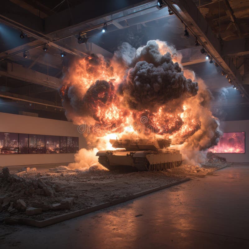 Explosive Tank Exhibition stock illustration. Illustration of ...