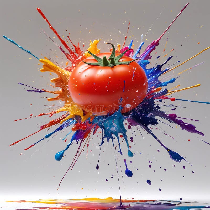 Explosive Tomato Color Splash Stock Illustrations – 12 Explosive Tomato ...