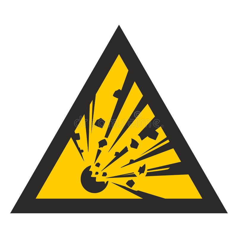 Explosive. Yellow Triangle. Warning Danger. Stock Vector - Illustration ...