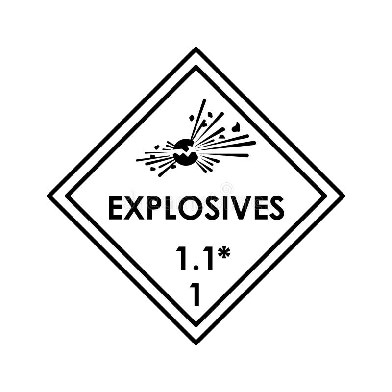 Explosives Color Element. Hazardous Material Stock Vector ...