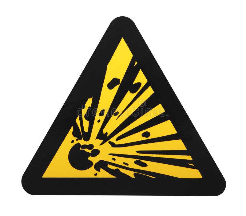 Explosives warning sign stock illustration. Illustration of error ...