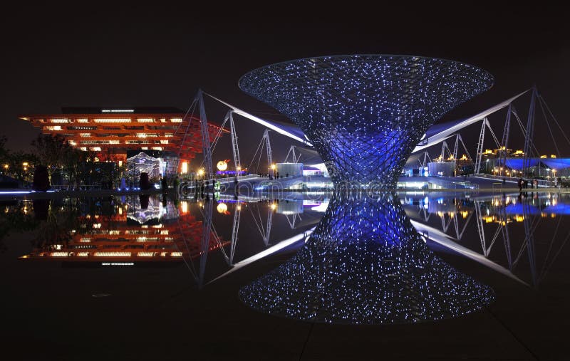 EXPO 2010 Shanghai editorial stock image. Image of night - 15665114
