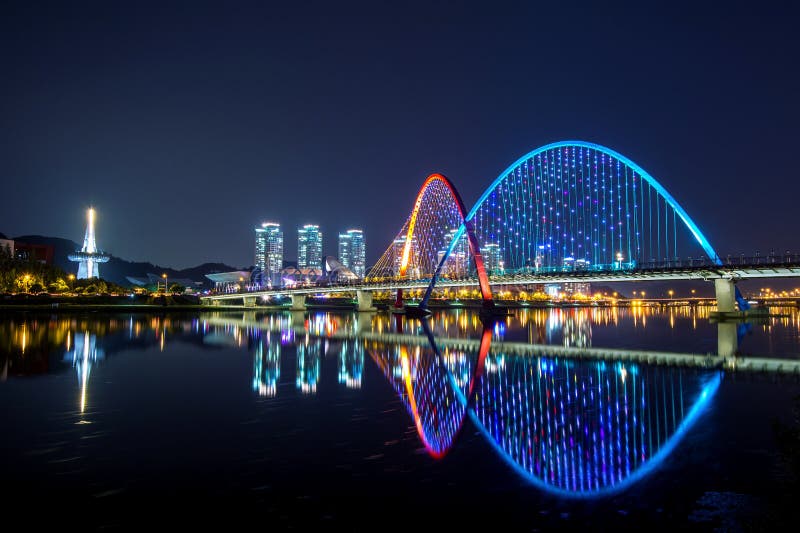 Expo Bridge in Daejeon, Korea. Stock Image - Image of exposure, expo ...