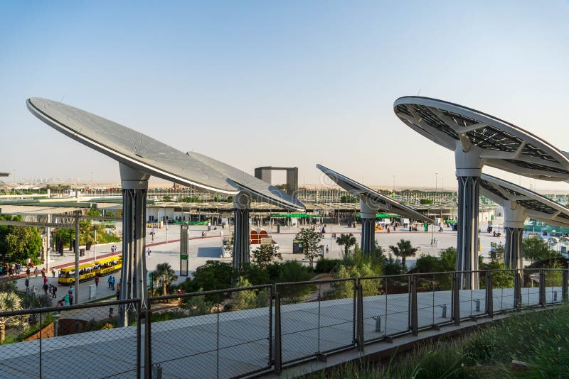 Expo 2020 Sustainability District Solar Panel Trees on Top of Terra ...