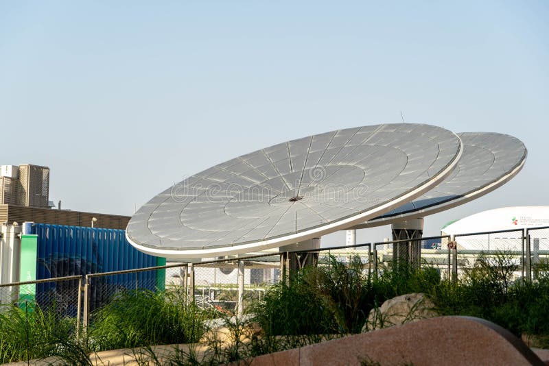 Expo 2020 Sustainability District Solar Panel Trees on Top of Terra ...