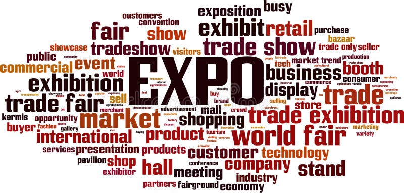 EXPO word cloud stock vector. Illustration of exhibition - 270730544