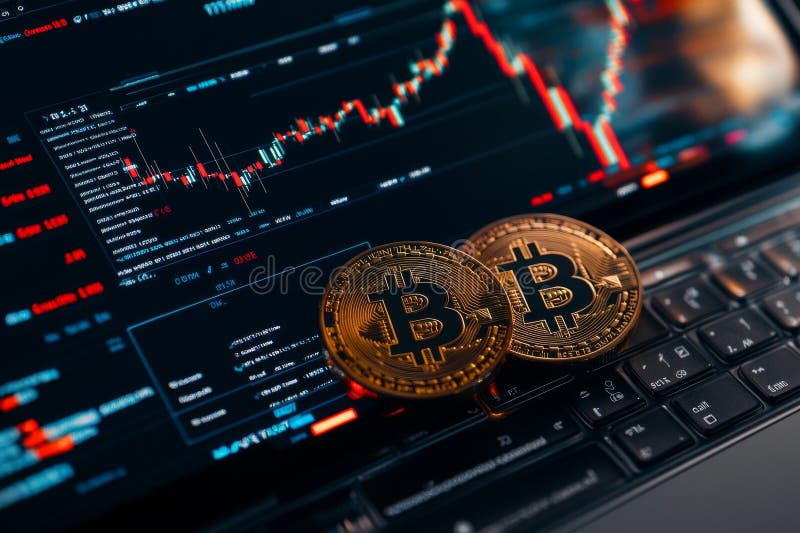 An Exponential Graph of Gold Coins Stock Photo - Image of engineering ...