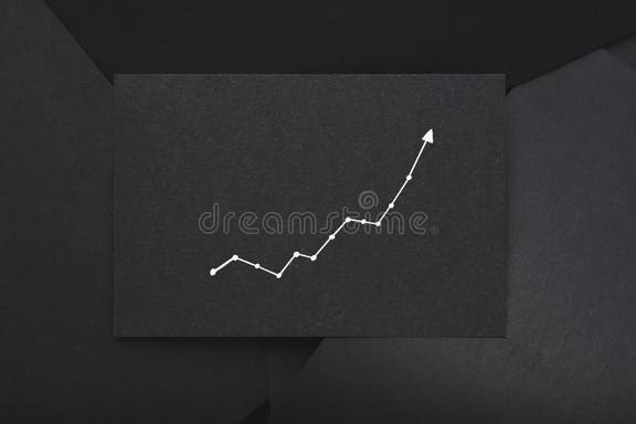Exponential Graph Growth Progress Black Paper Stock Image - Image of ...