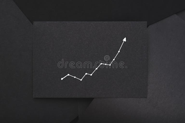 Exponential Graph Growth Progress Black Paper Stock Image - Image of ...