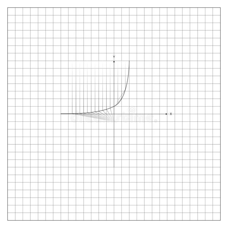 Exponential Growth Graph Along an Arc on Notebook Stock Vector ...