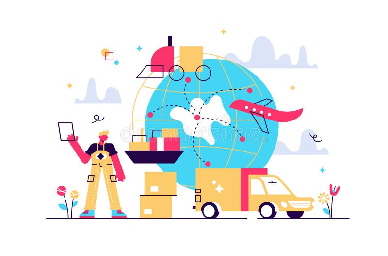 Established International Trade Routes. Stock Vector - Illustration of ...