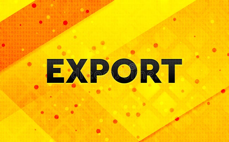 Export Abstract Digital Banner Yellow Background Stock Illustration ...