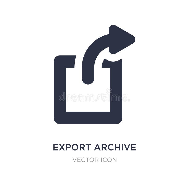 Download Archive Icon on White Background. Simple Element Illustration ...