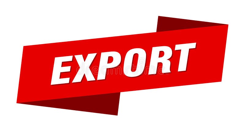 Export Banner Template. Export Ribbon Label Stock Vector - Illustration ...