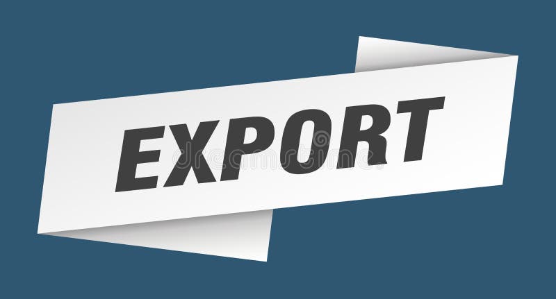 Export Banner Template. Export Ribbon Label Stock Vector - Illustration ...