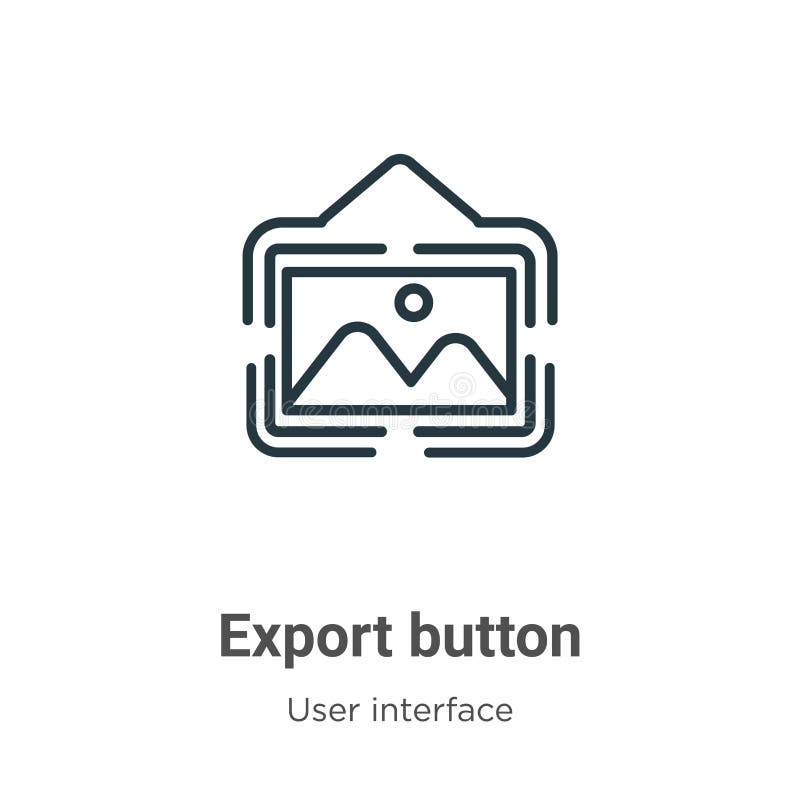 Export Button Vector Icon on White Background. Flat Vector Export ...