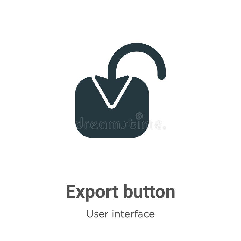 Export Button Icon Vector Sign And Symbol Isolated On White Background Export Button Logo