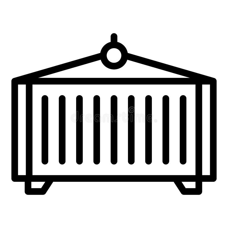 Export Cargo Container Icon, Outline Style Stock Vector - Illustration ...